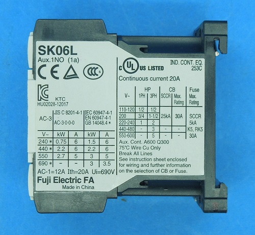 SK06L-E10 DC24V 1a 電磁接触器 富士電機 ランクA中古品 / FA機器・制御機器の買取、販売はワイデンへ